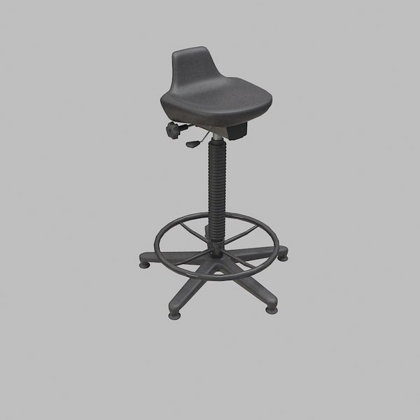drafting stool chair 3d model
