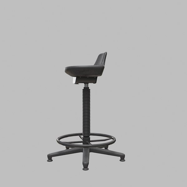 drafting stool chair 3d model