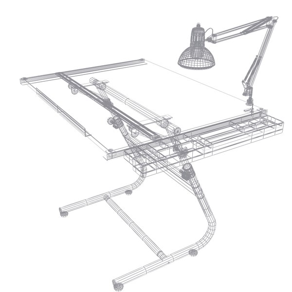 drafting table 3d model