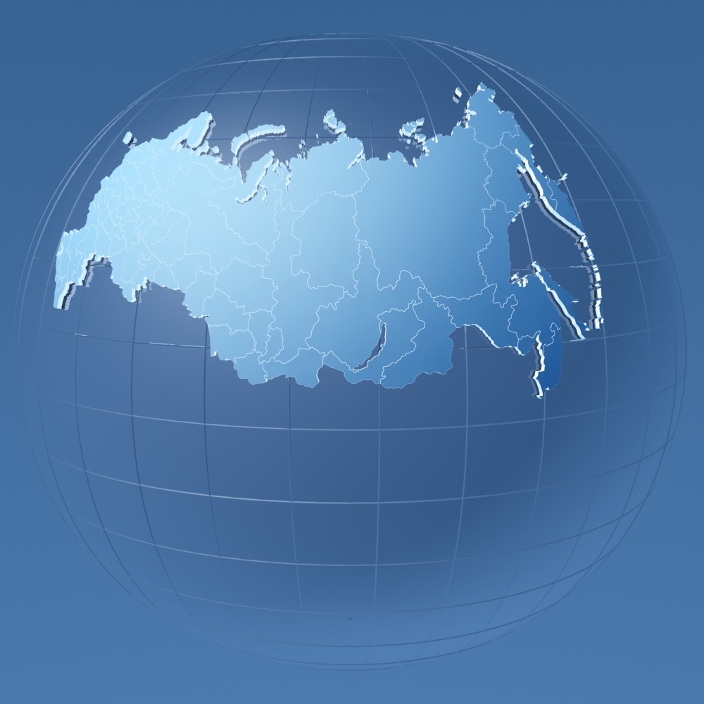 globe russia regions 3d model