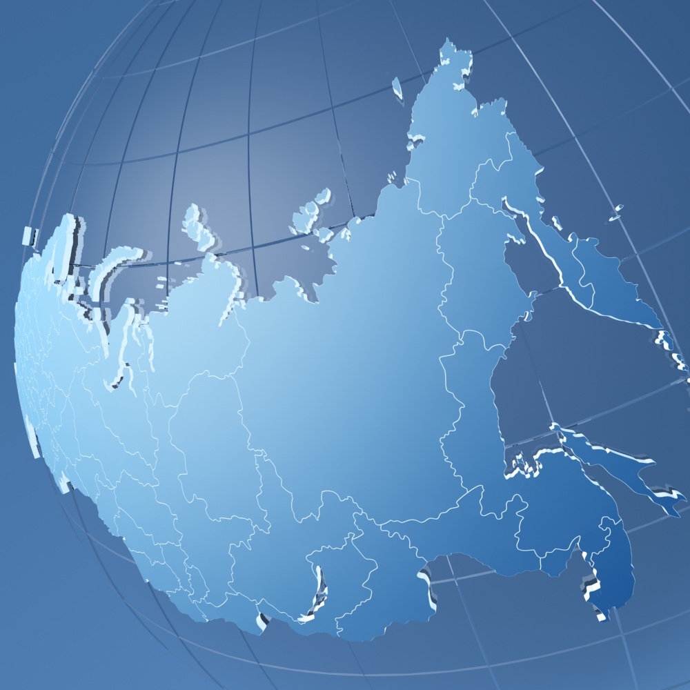 globe russia regions 3d model