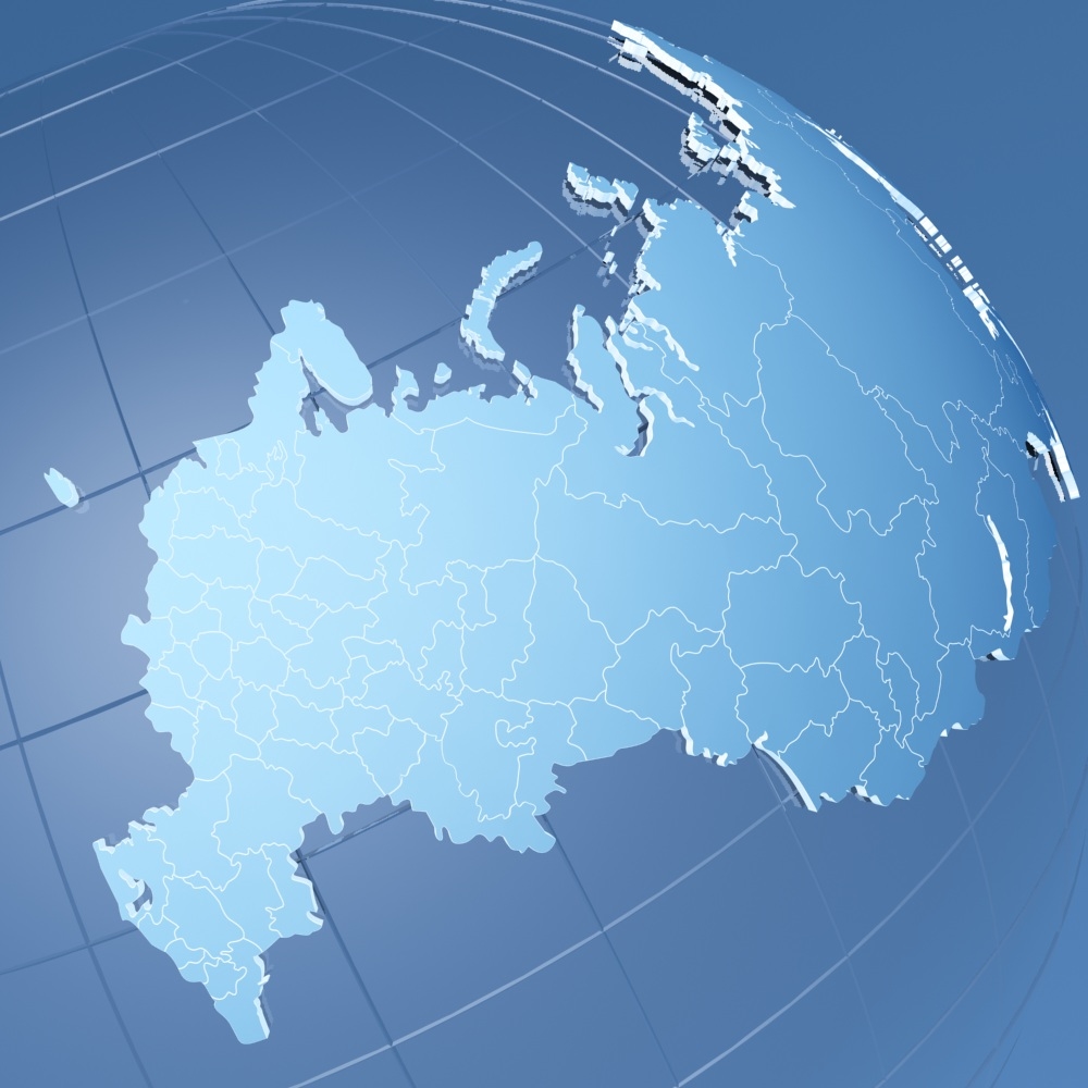 globe russia regions 3d model