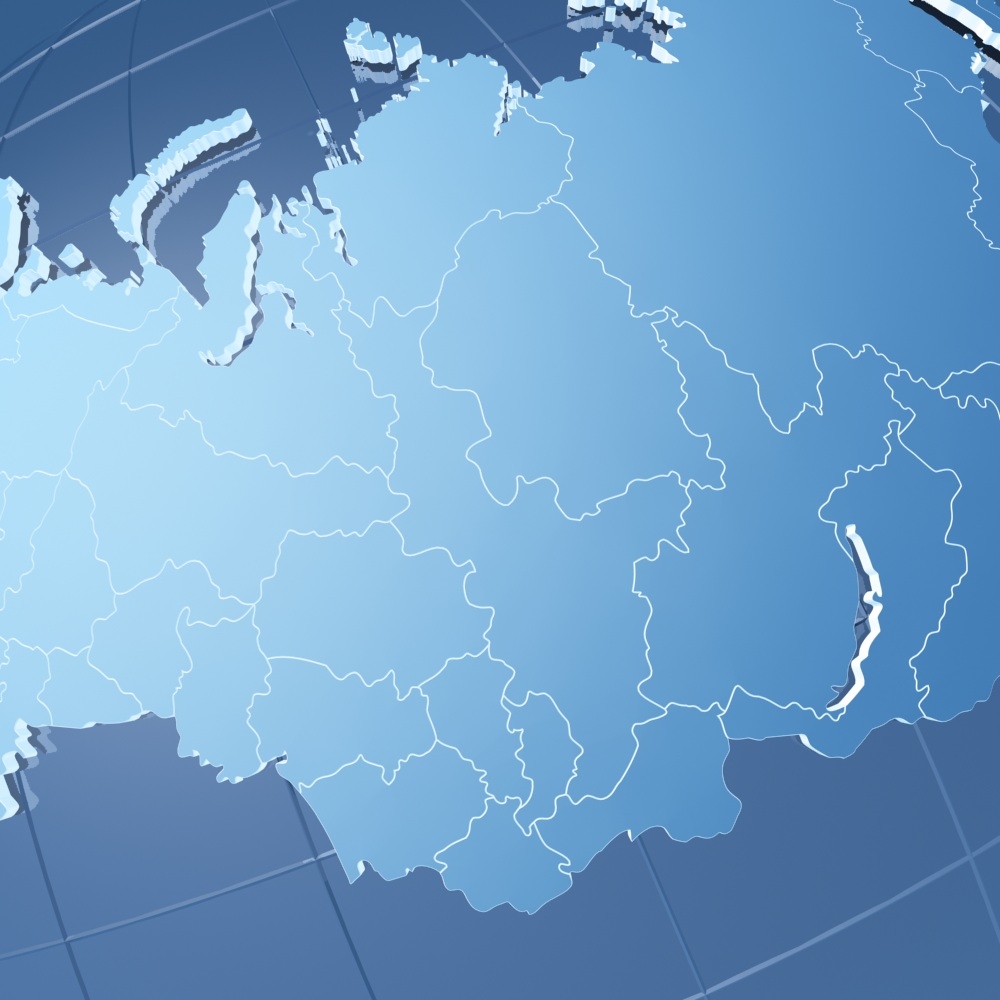 globe russia regions 3d model