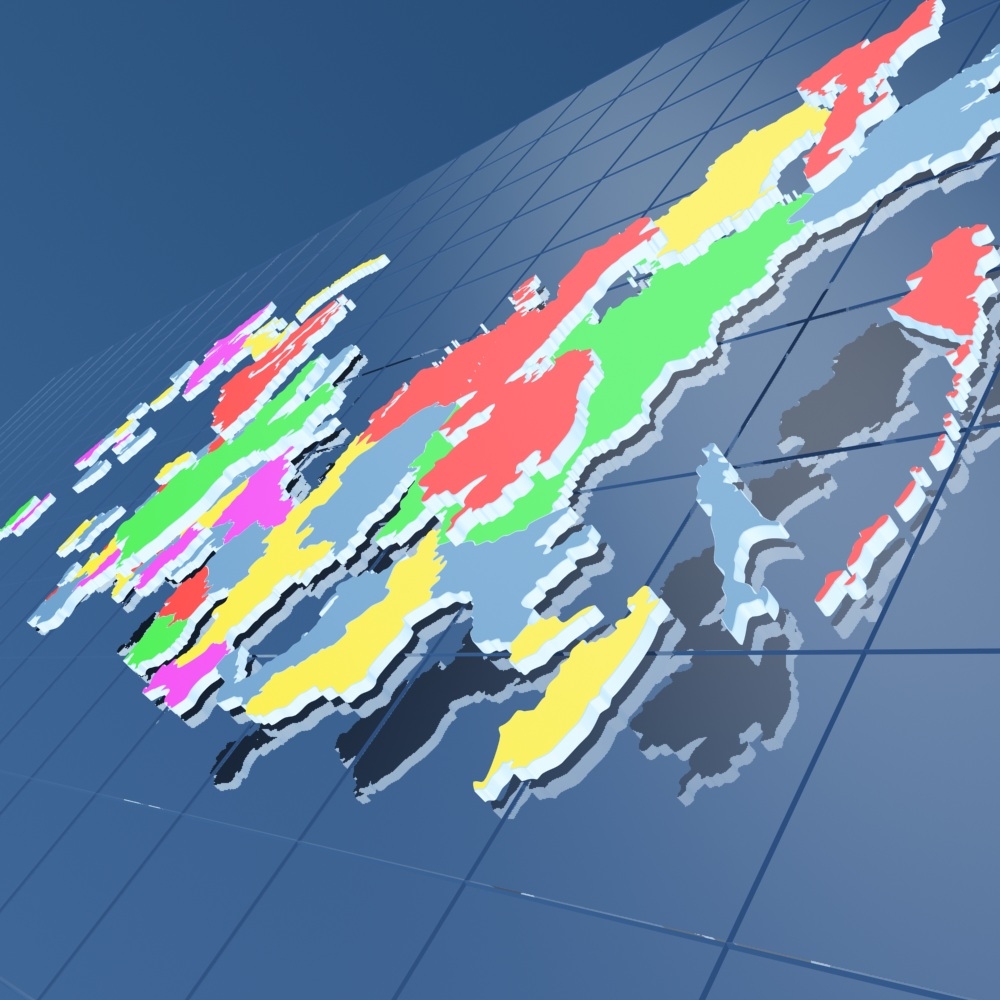 globe russia regions 3d model