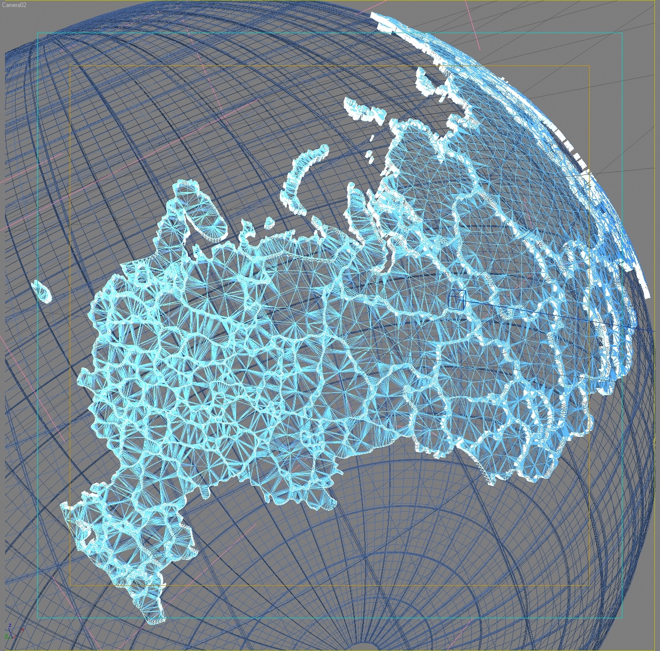 globe russia regions 3d model
