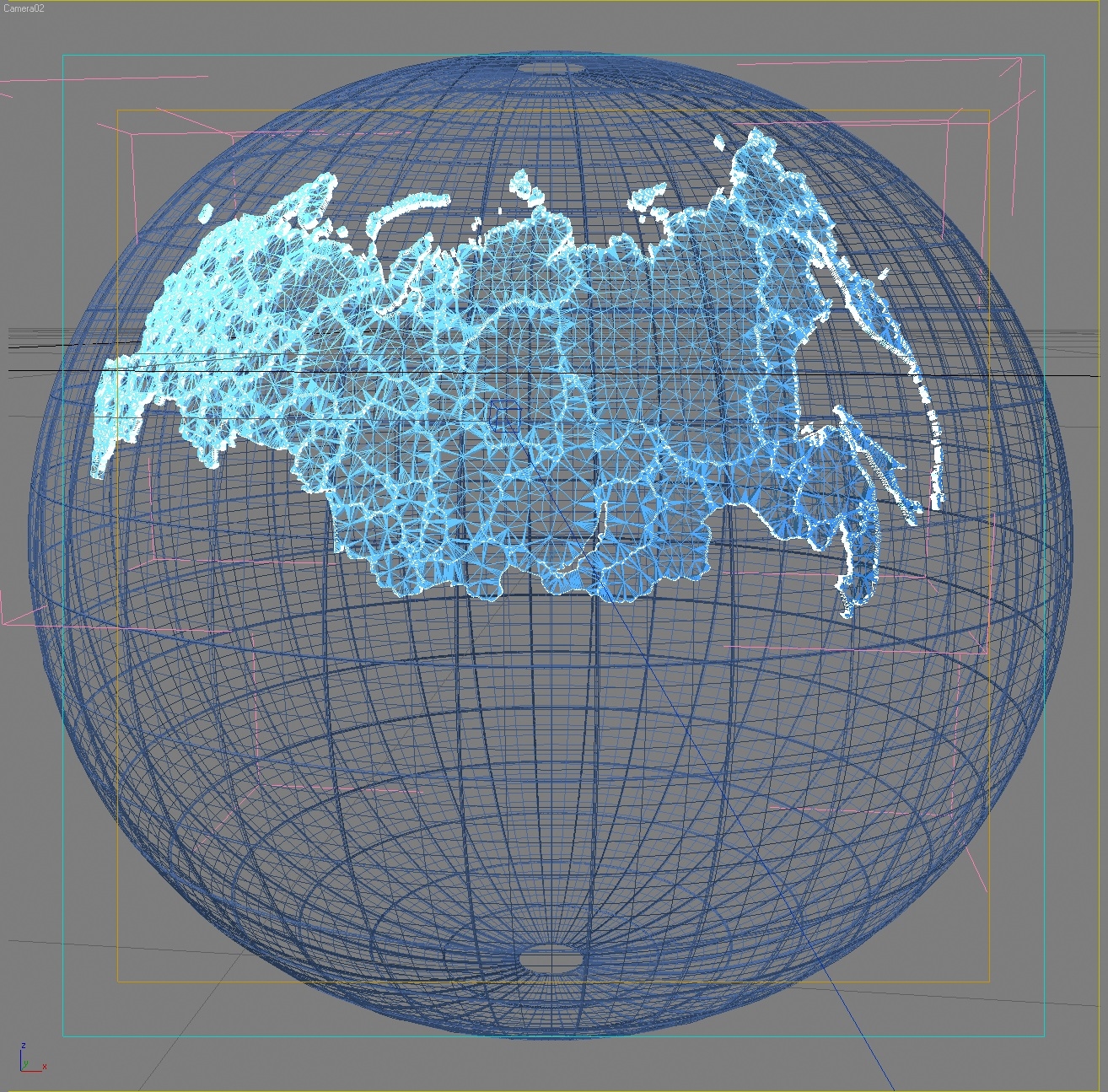 globe russia regions 3d model