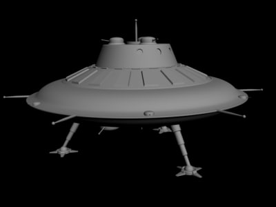 haunebu nazi ufo ww2 3d model