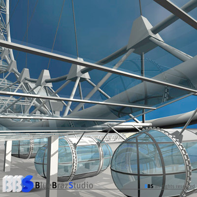 london eye wheel 3d model