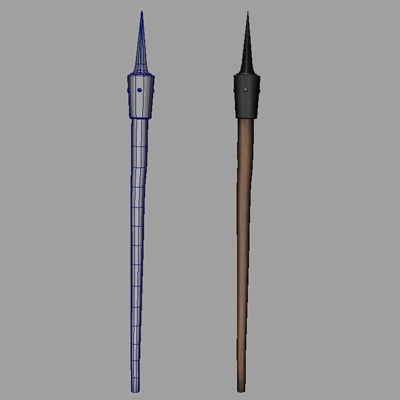 3d model goedendag medieval weapon