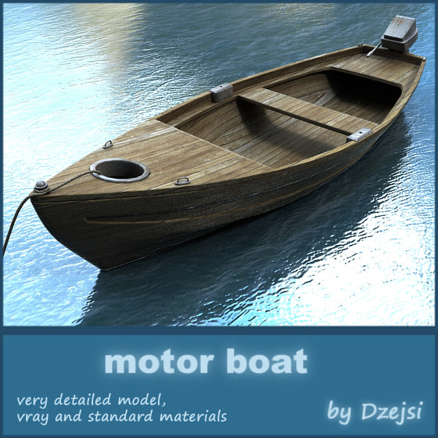 motor boat 3d model