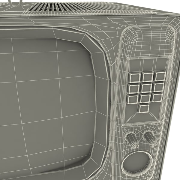retro tv 3d model