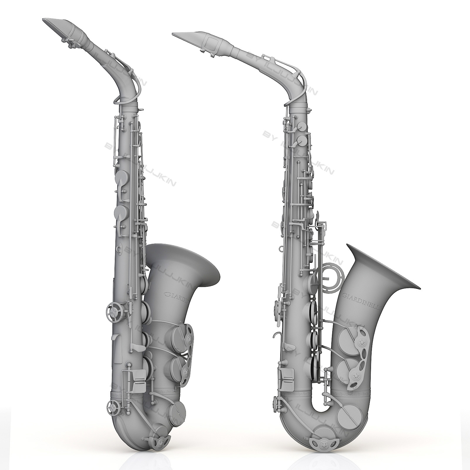 alto saxophone 3d model