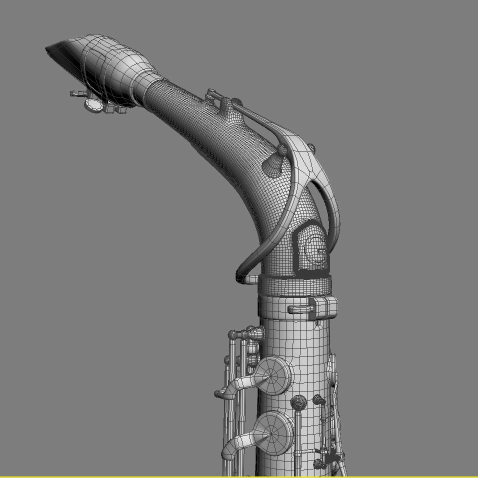 alto saxophone 3d model