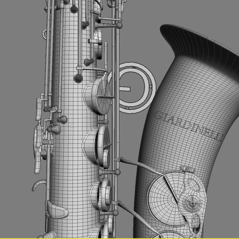 alto saxophone 3d model