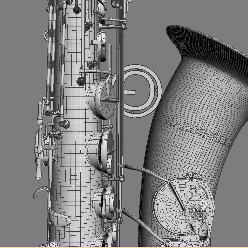 alto saxophone 3d model