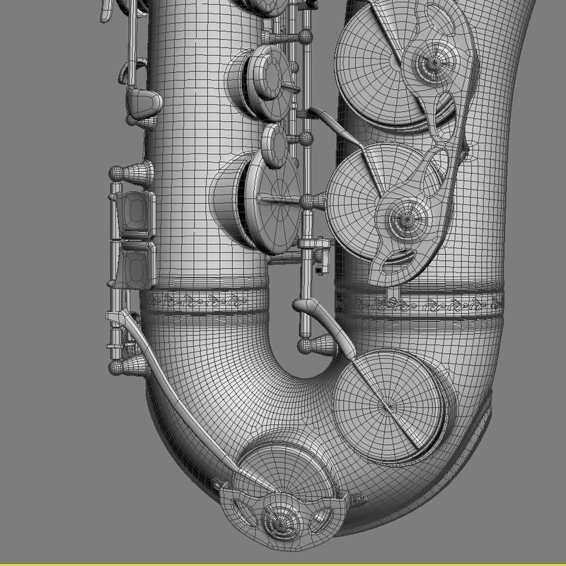 alto saxophone 3d model