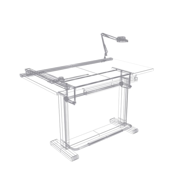 pro drafting table set 3d model