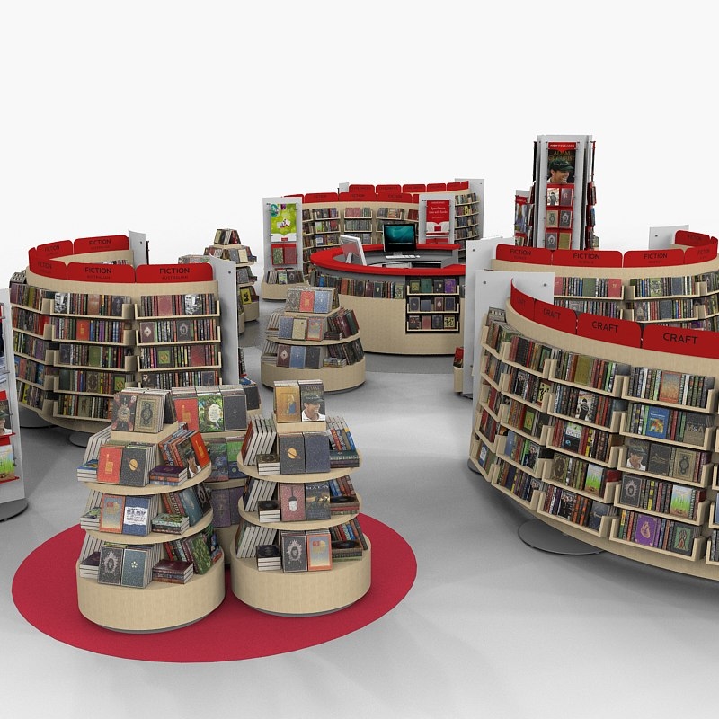 bookstore books 3d model