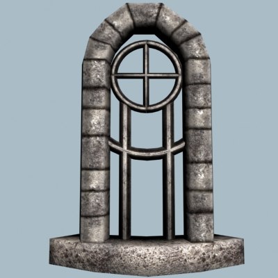 medieval castle window 3d model