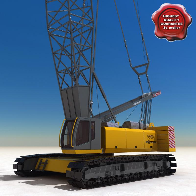 crawler crane sennebogen 5500 3d model
