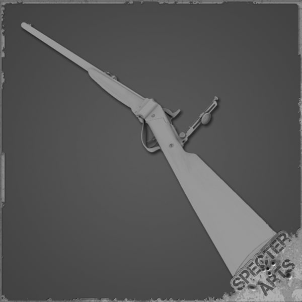 sharps 1874 rifle 3d model