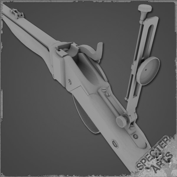 sharps 1874 rifle 3d model