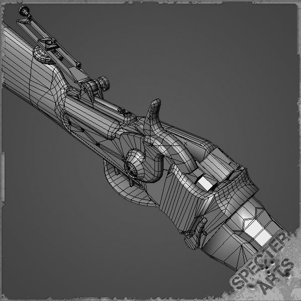 sharps 1874 rifle 3d model