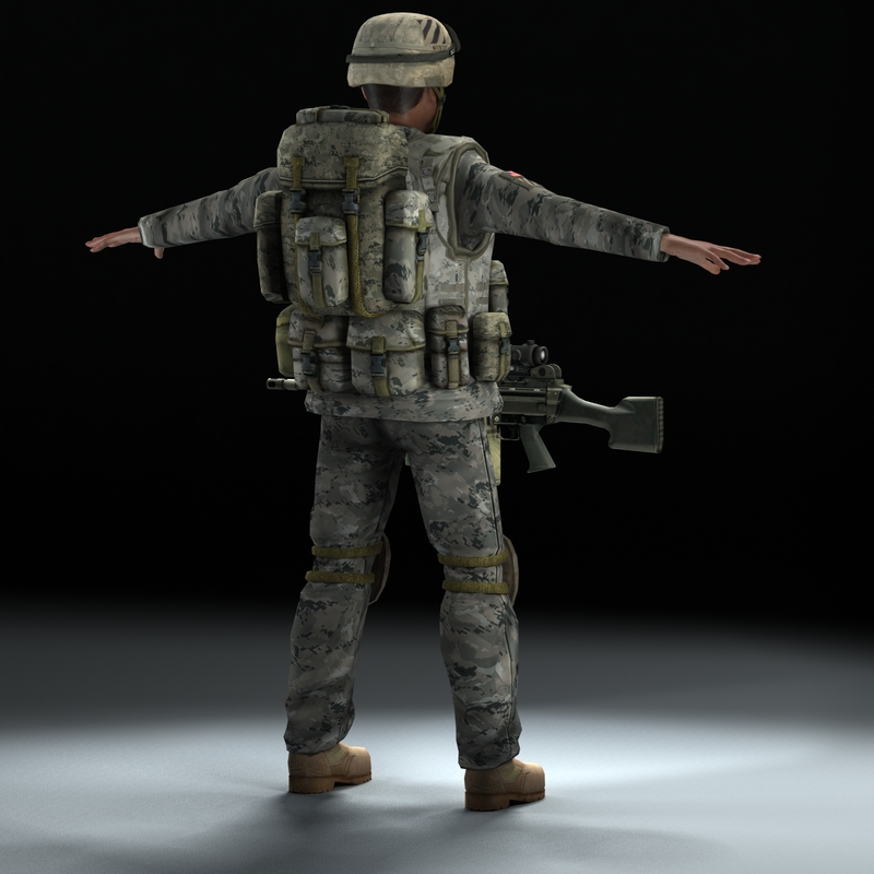 army infantry 3d model