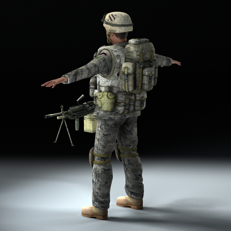 army infantry 3d model