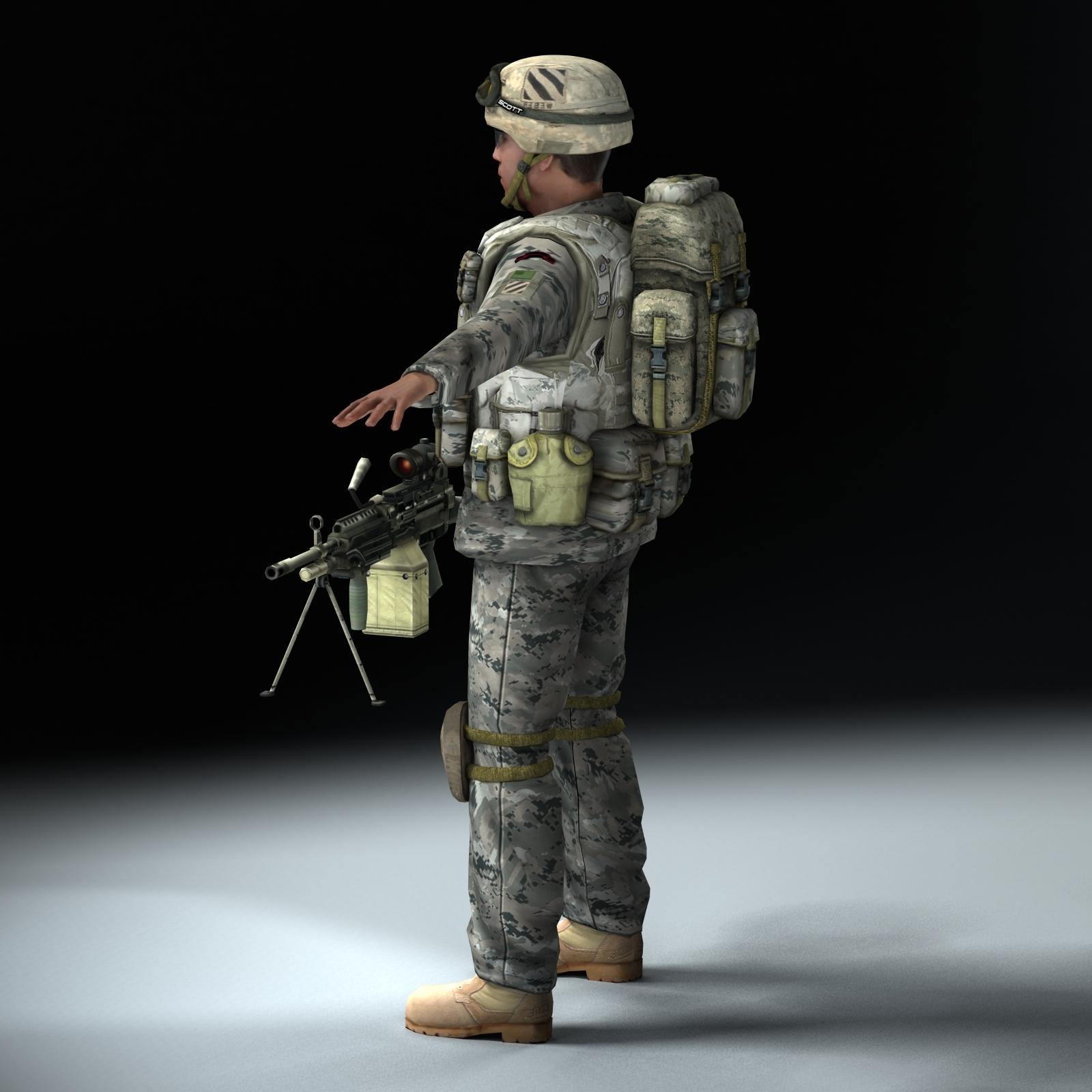 army infantry 3d model