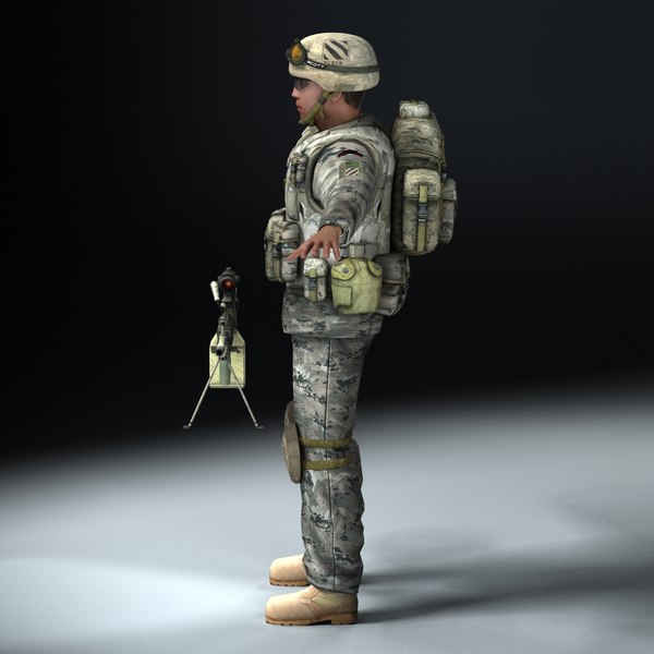 army infantry 3d model