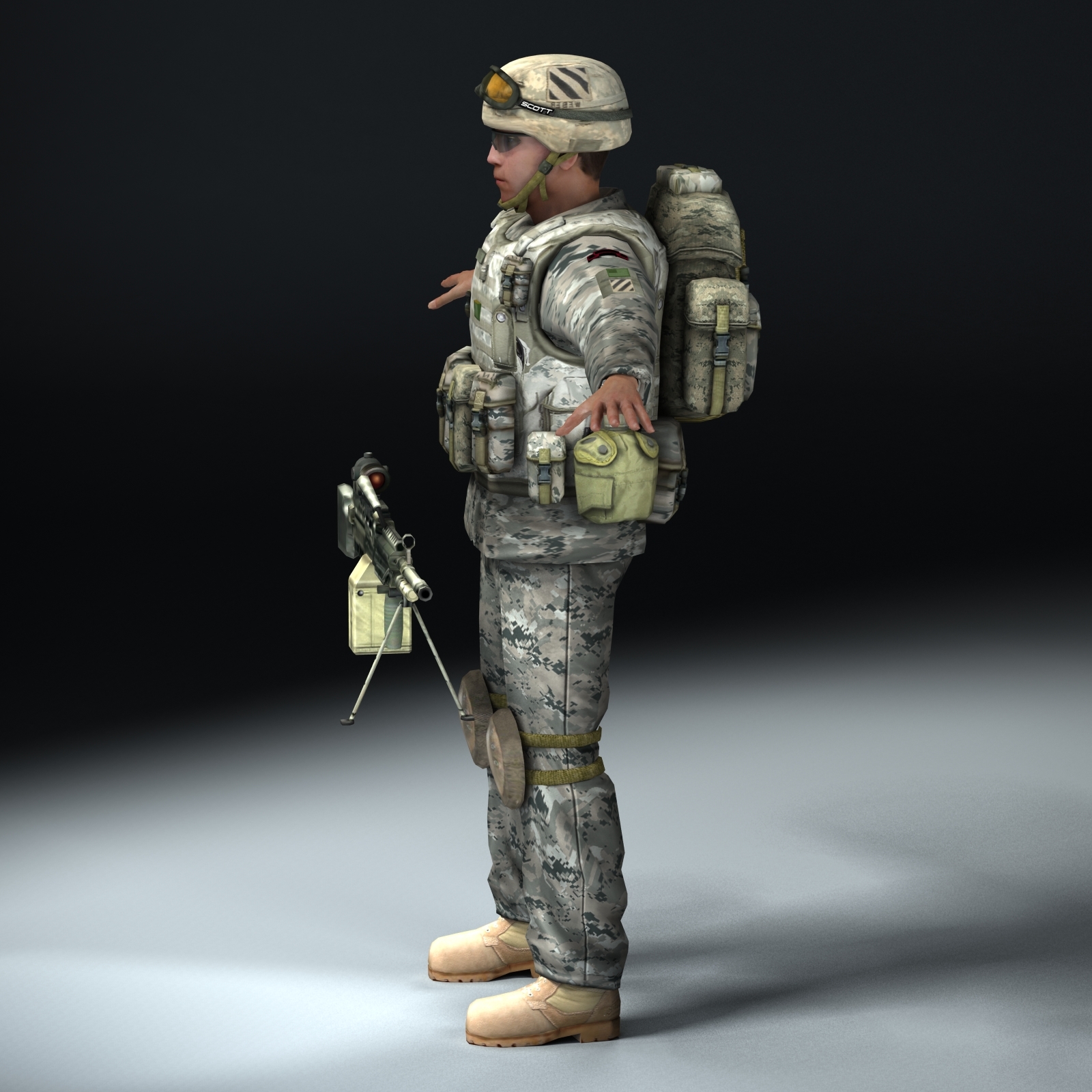 army infantry 3d model