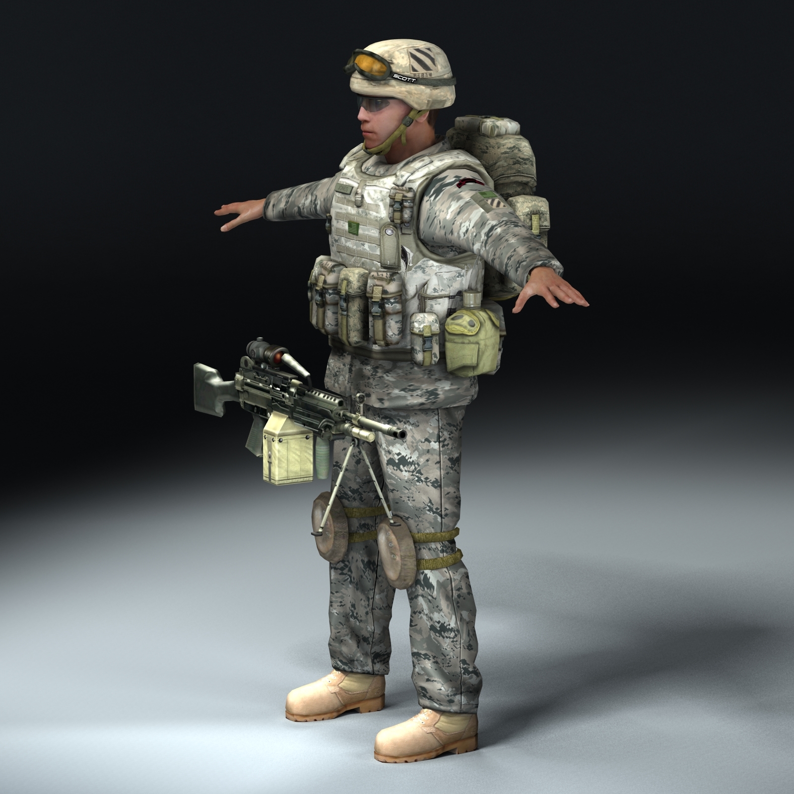 army infantry 3d model