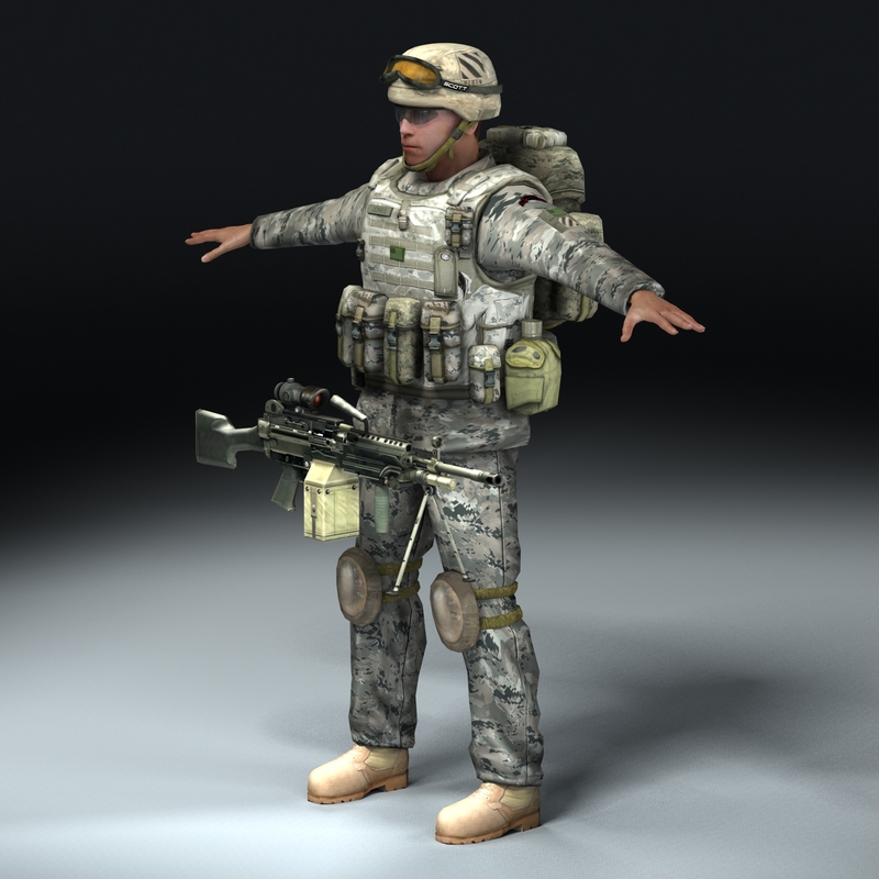 army infantry 3d model