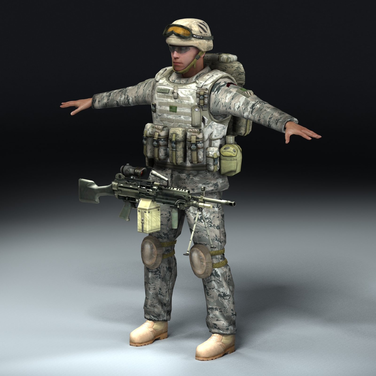 army infantry 3d model