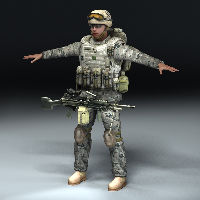 army infantry 3d model