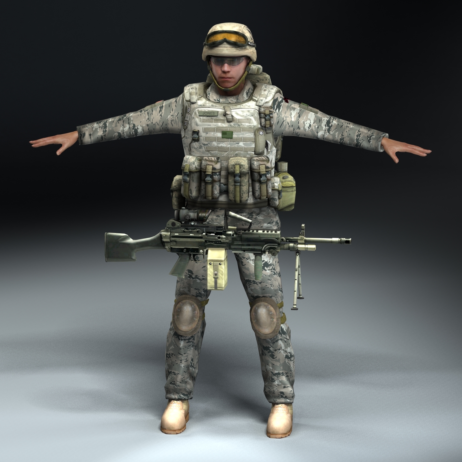 army infantry 3d model