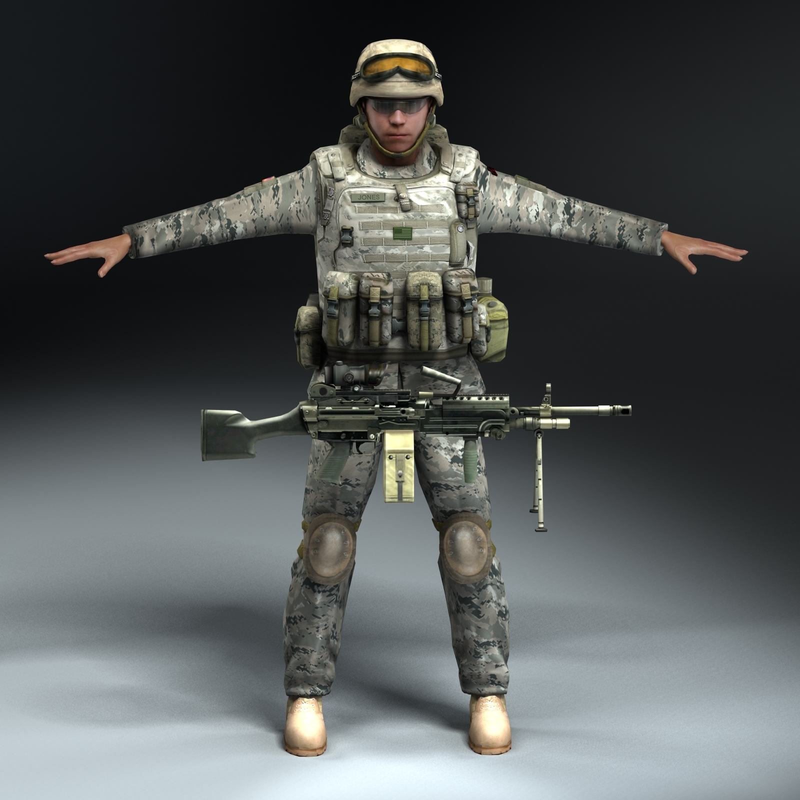 army infantry 3d model