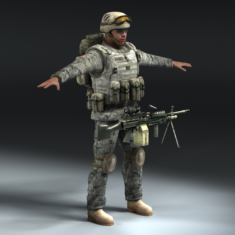 army infantry 3d model