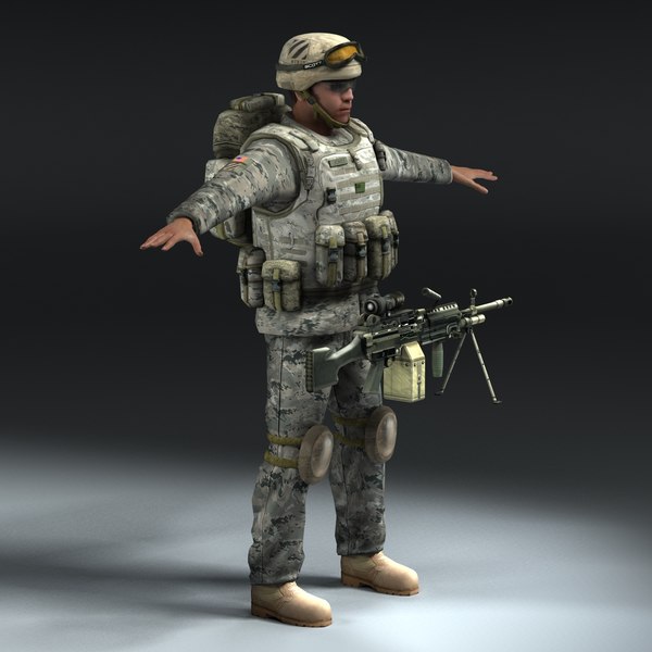 army infantry 3d model