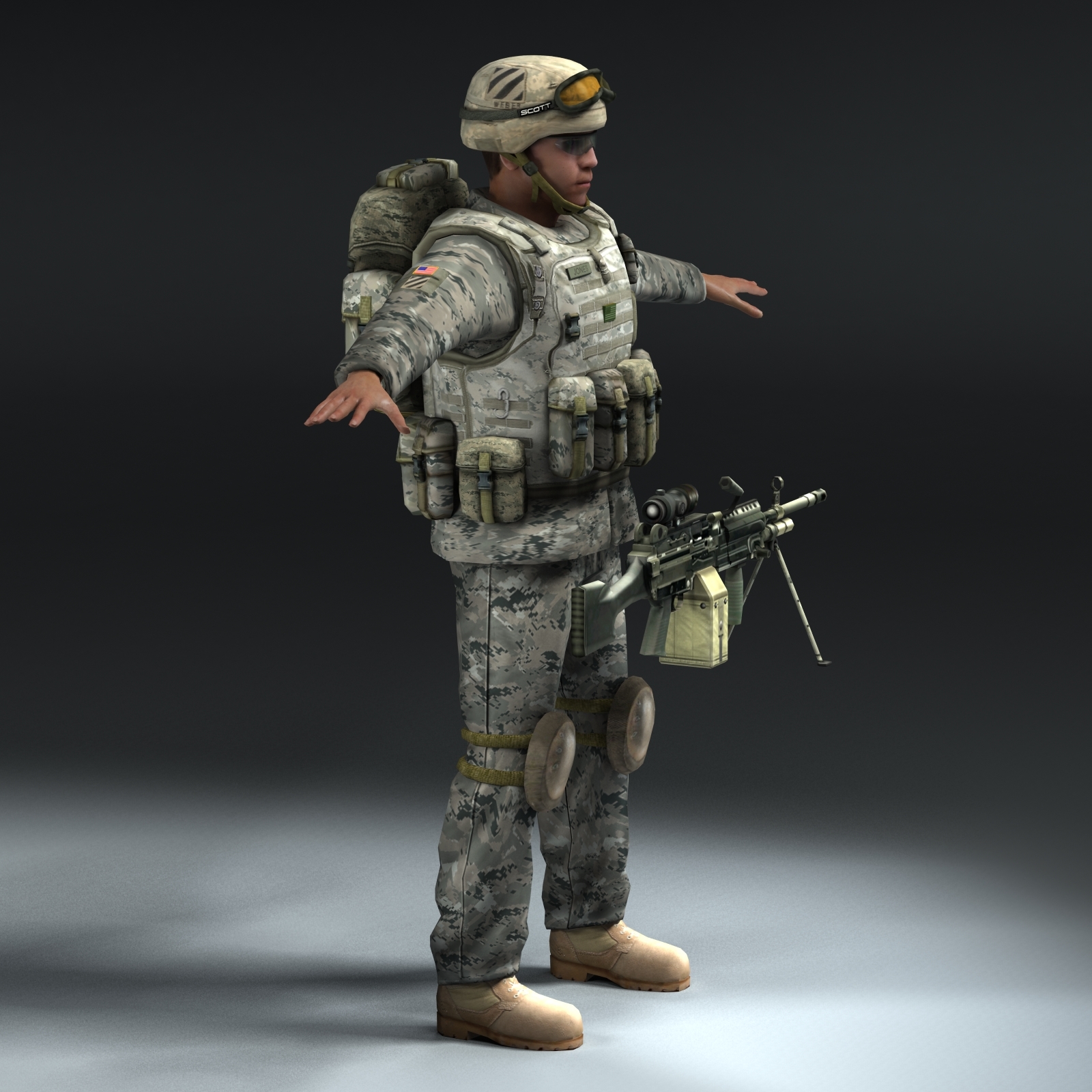 army infantry 3d model
