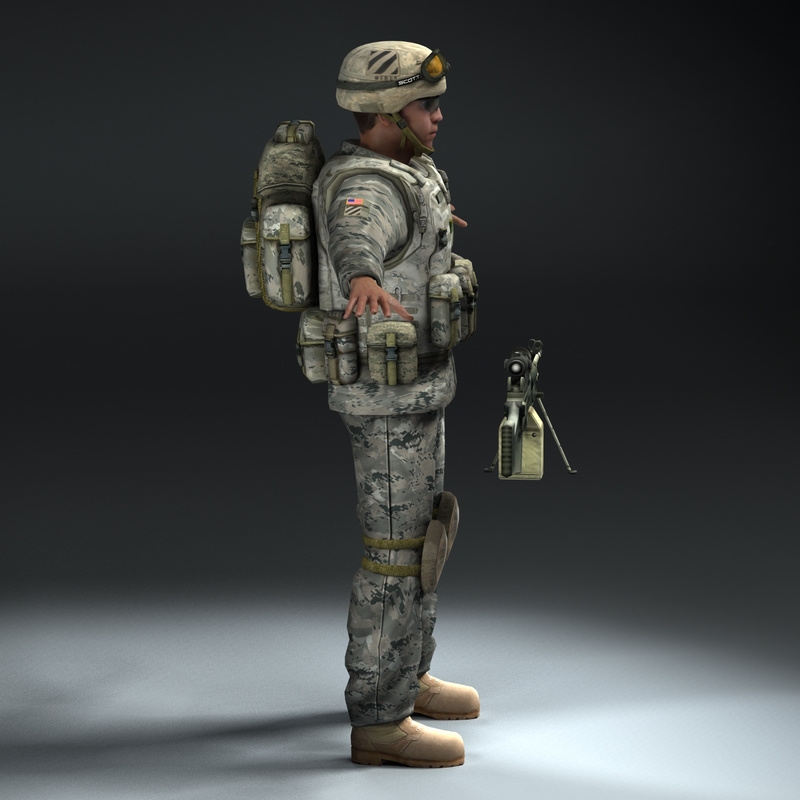 army infantry 3d model