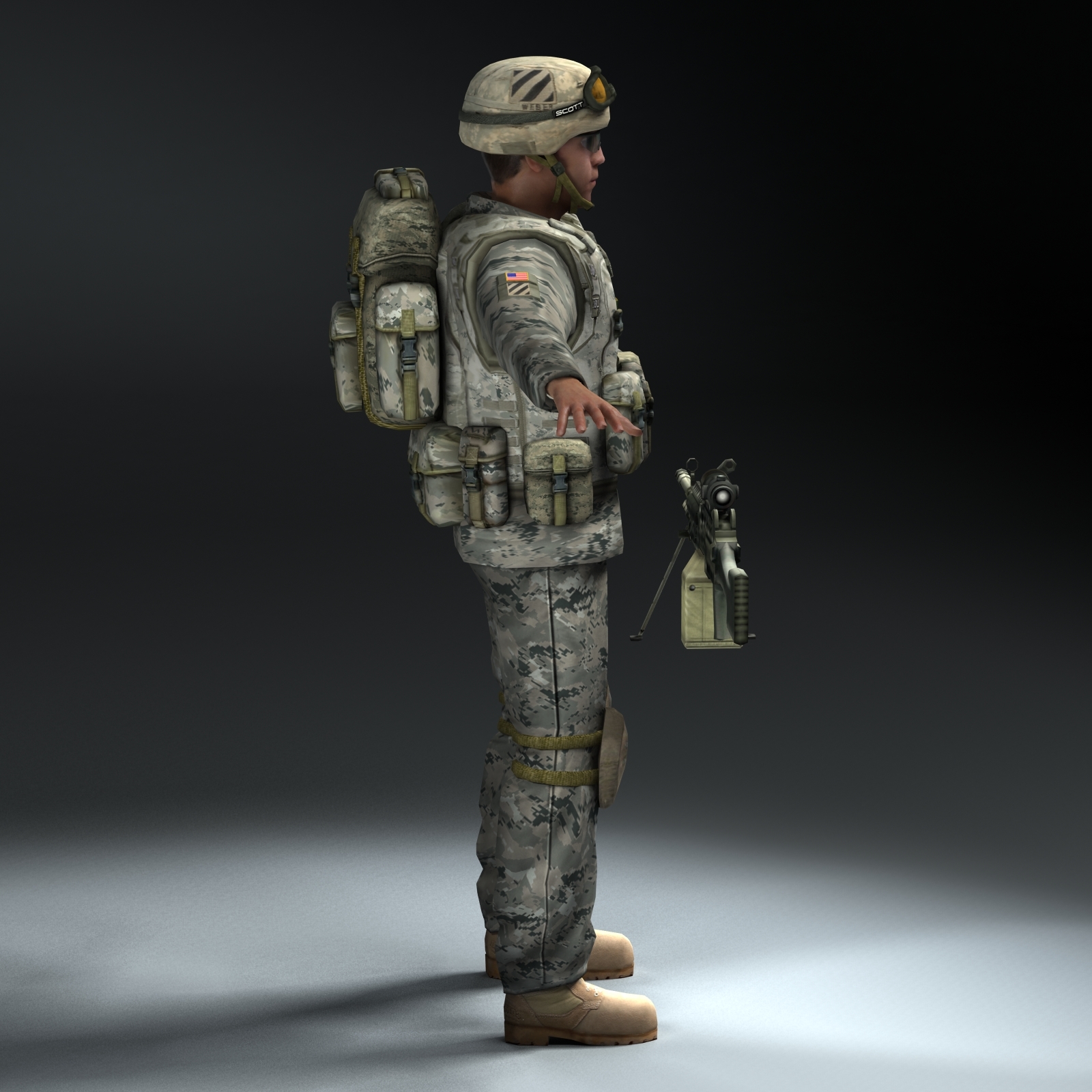 army infantry 3d model