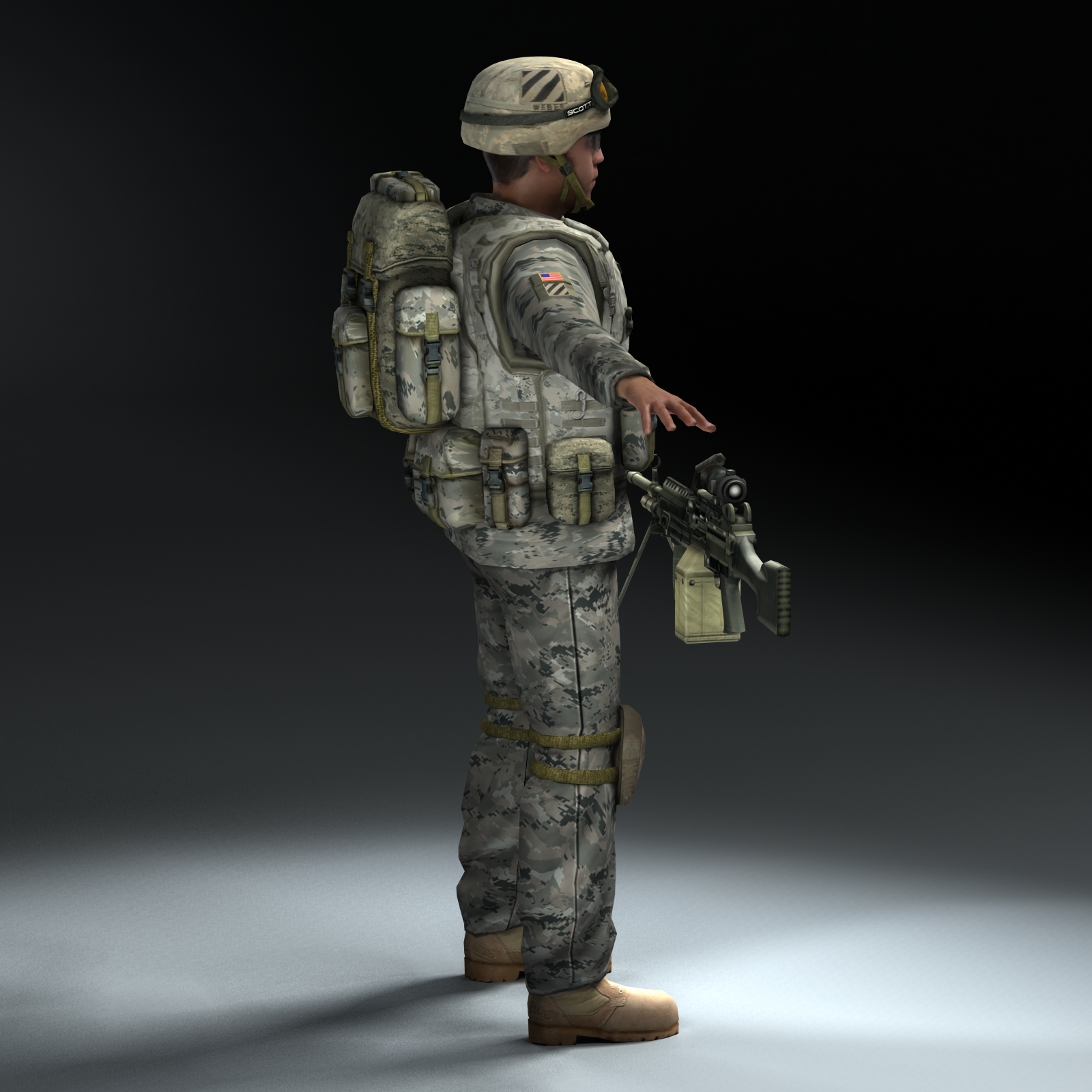 army infantry 3d model