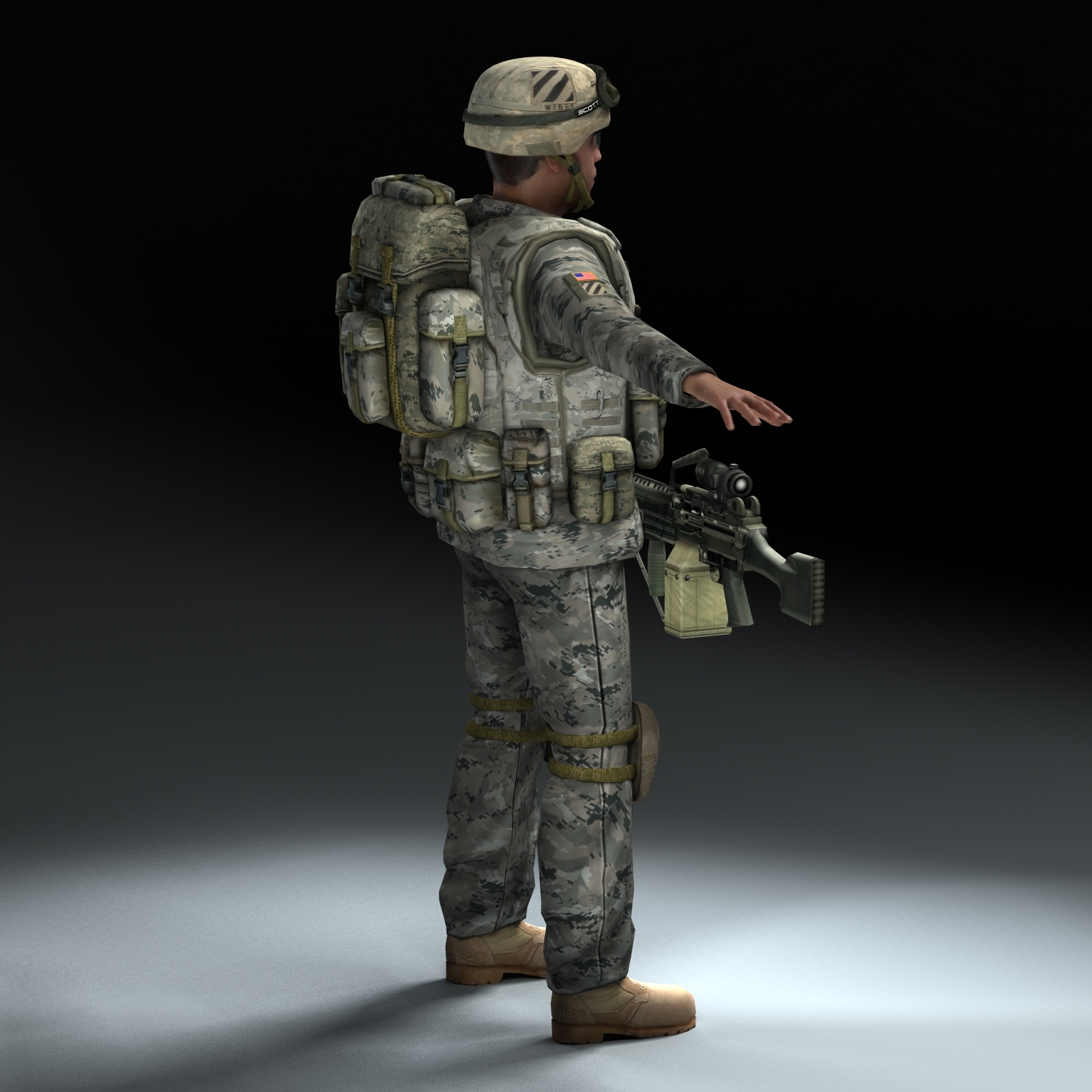 army infantry 3d model