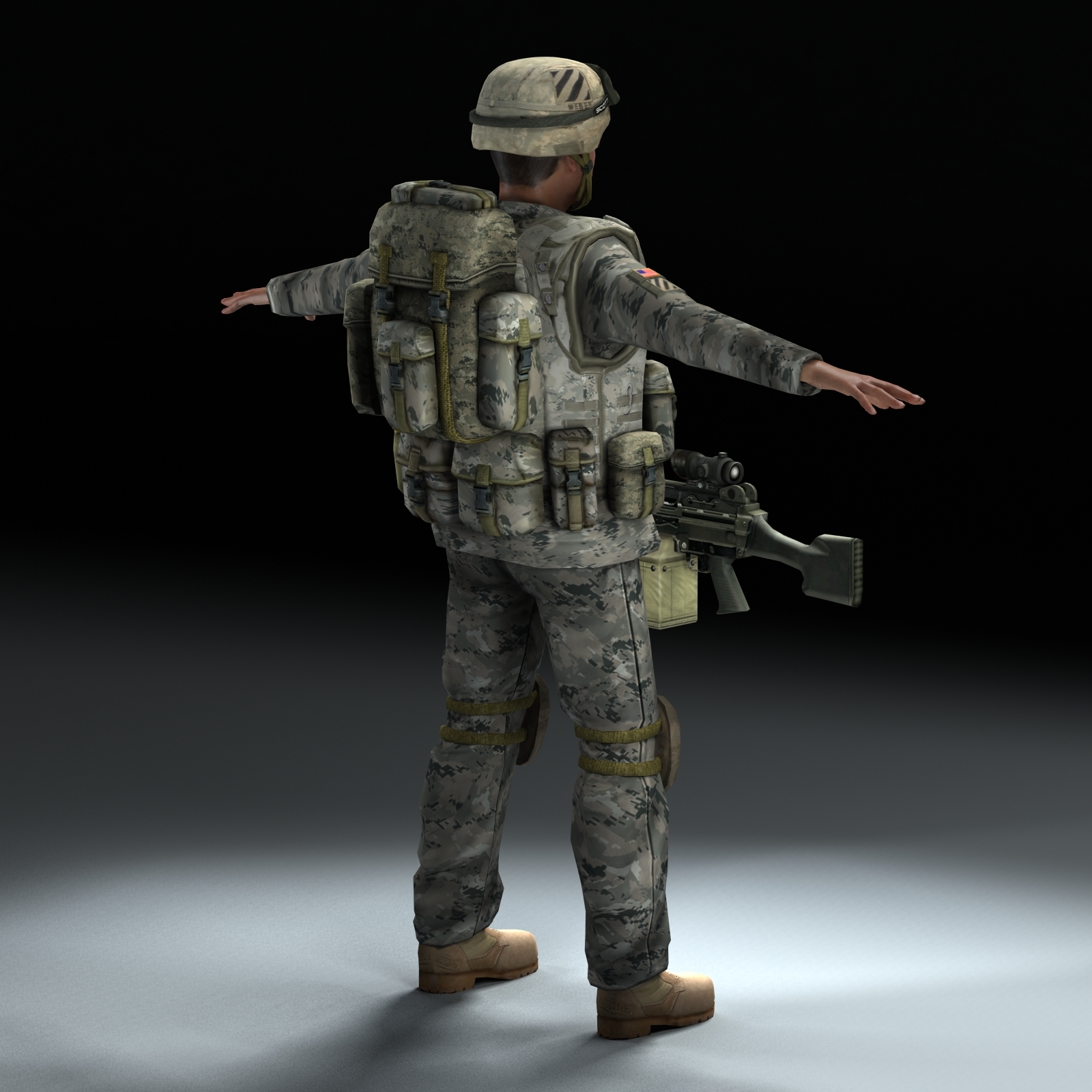 army infantry 3d model