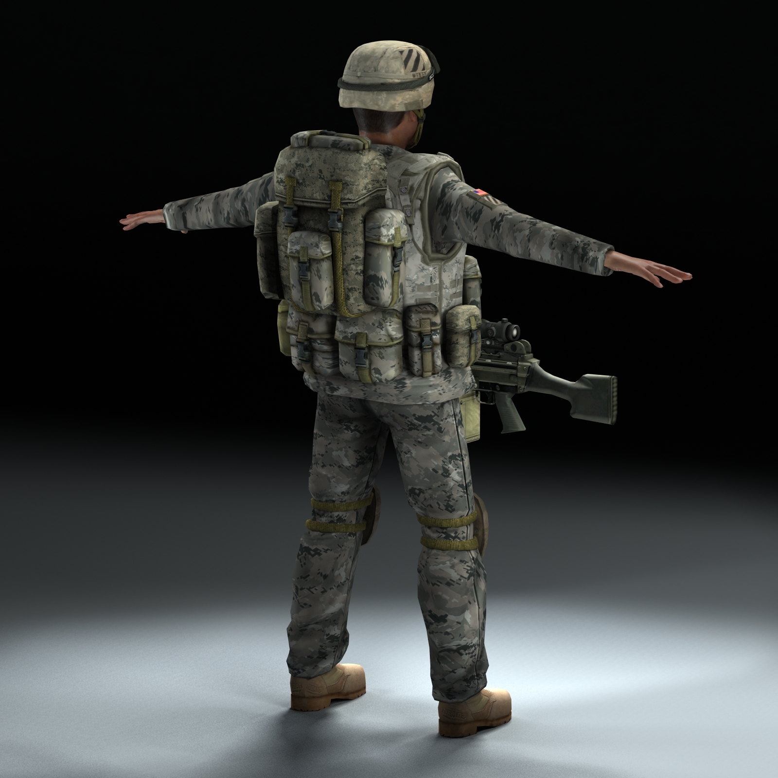 army infantry 3d model
