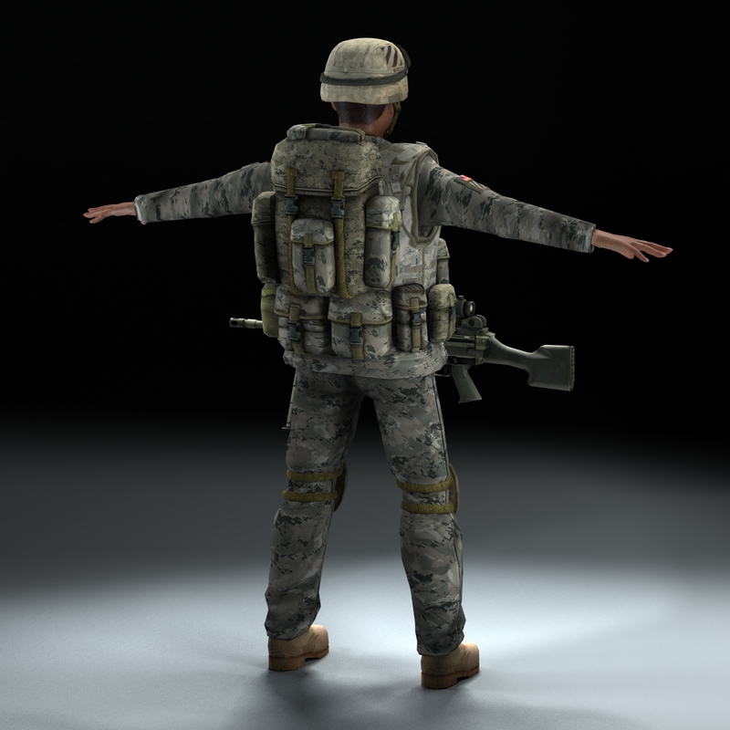 army infantry 3d model