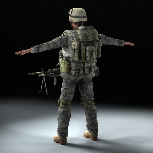 army infantry 3d model