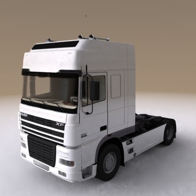 daf xf semi truck 3d model